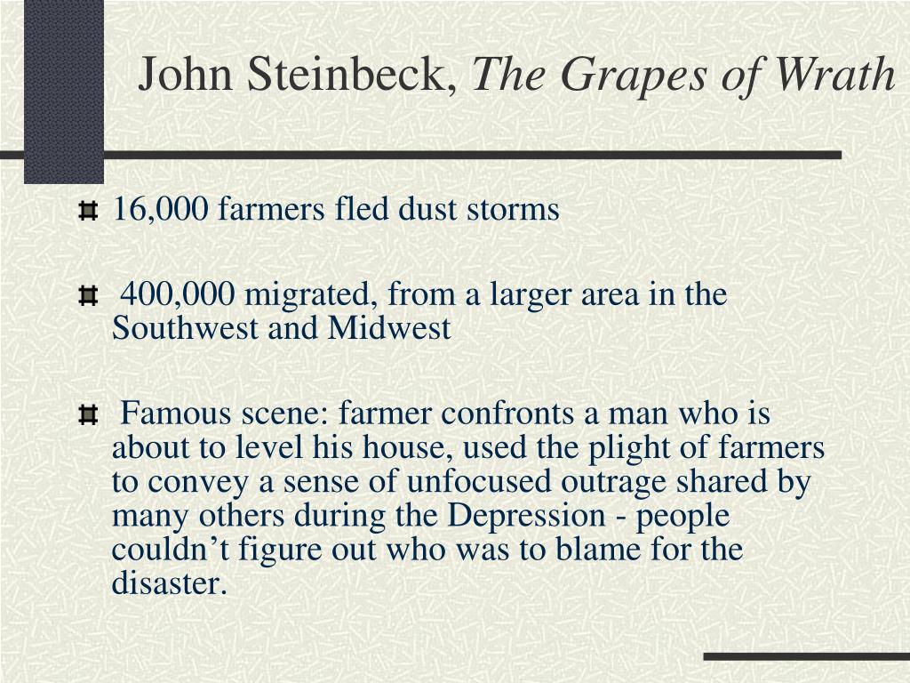 PPT - The Grapes of Wrath, the Great Depression and the Dust Bowl of ...
