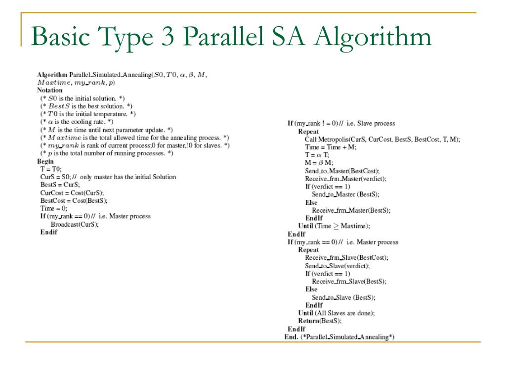 Ppt Parallelization Of Stochastic Metaheuristics To Achieve Linear