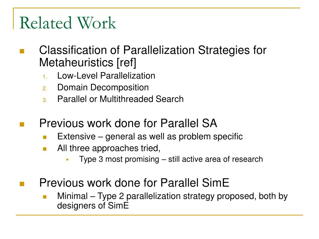 Ppt Parallelization Of Stochastic Metaheuristics To Achieve Linear