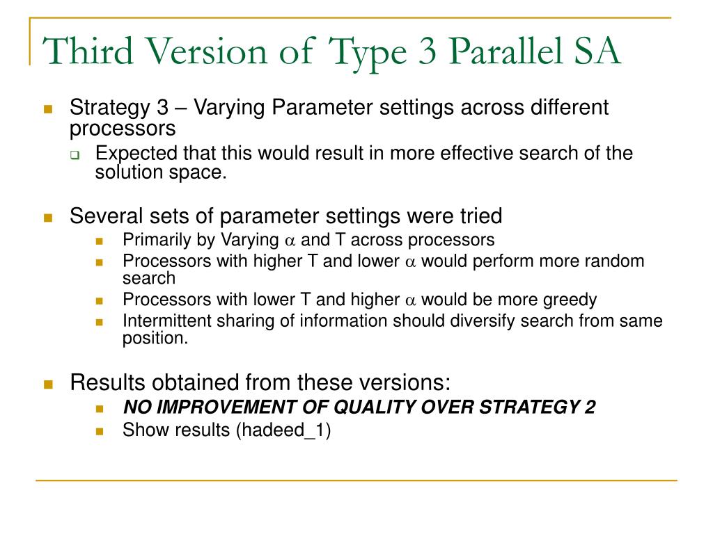 Ppt Parallelization Of Stochastic Metaheuristics To Achieve Linear
