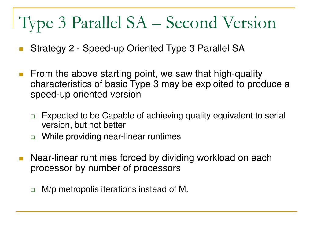 Ppt Parallelization Of Stochastic Metaheuristics To Achieve Linear