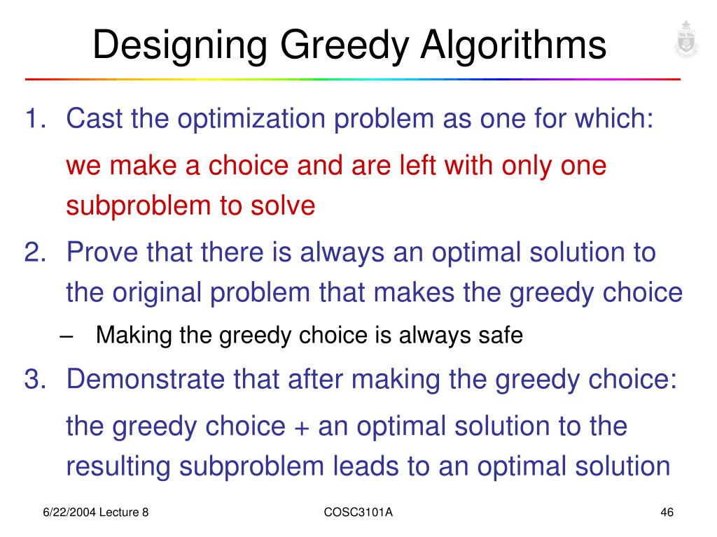 PPT - COSC 3101A - Design and Analysis of Algorithms 8 PowerPoint ...