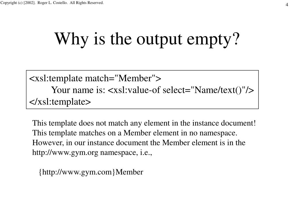 Ppt Using Xslt And Xpath To Transform Xml Documents That Contain Namespaces Powerpoint