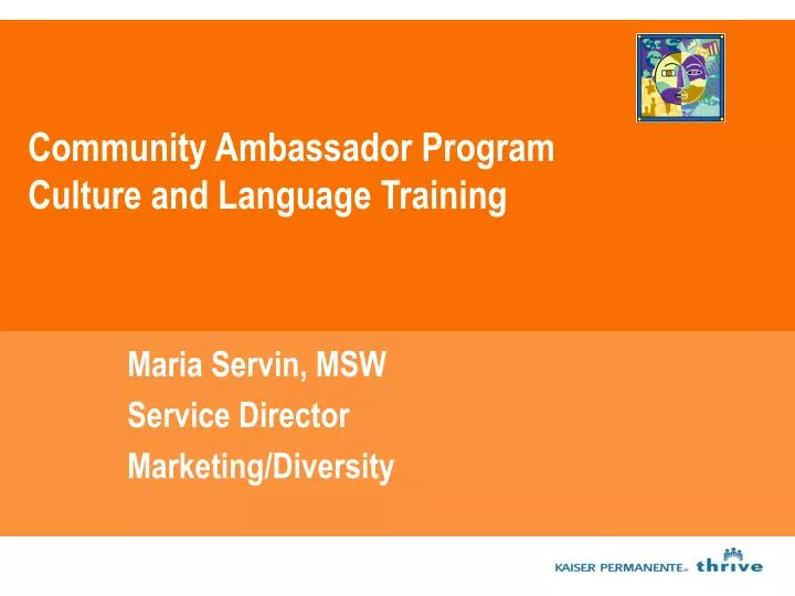 PPT - Community Ambassador Program Culture and Language Training ...