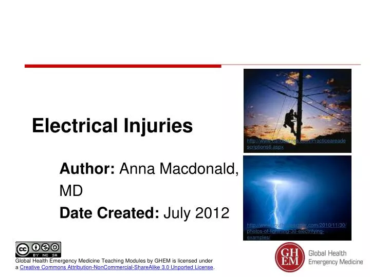 PPT - Electrical Injuries PowerPoint Presentation, free download - ID:6119293