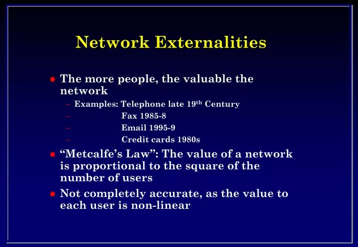 PPT - Network Externalities PowerPoint Presentation, free download - ID ...