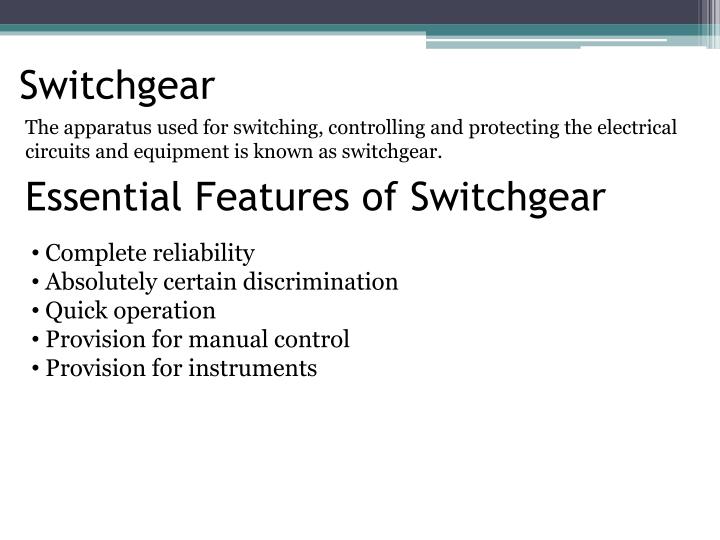 PPT - Introduction to Switchgear PowerPoint Presentation - ID:6119878