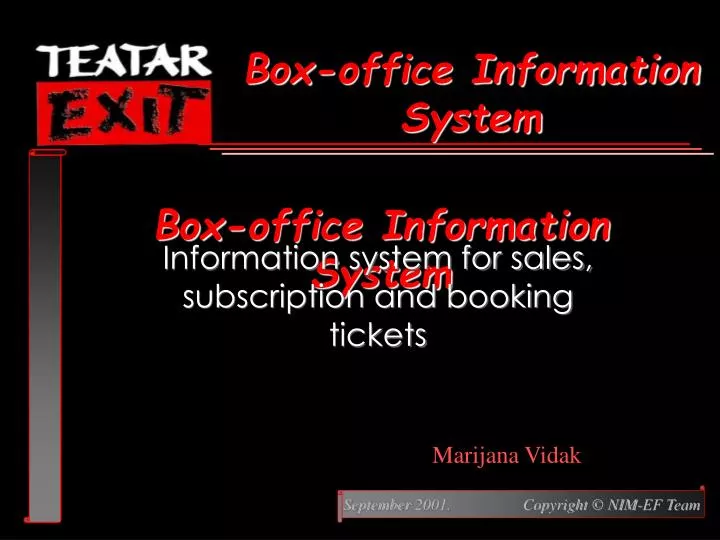 PPT - Box-office Information System PowerPoint Presentation, free ...