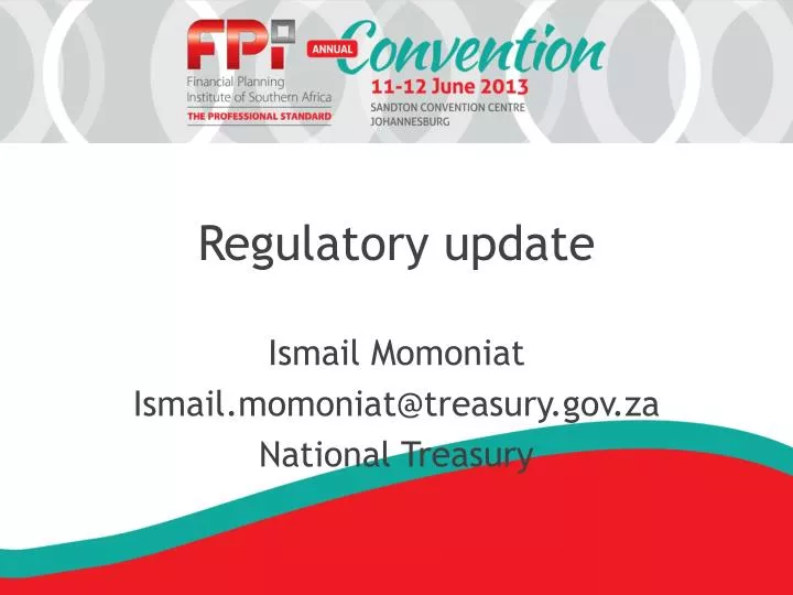 PPT - Regulatory update PowerPoint Presentation, free download - ID:6123522