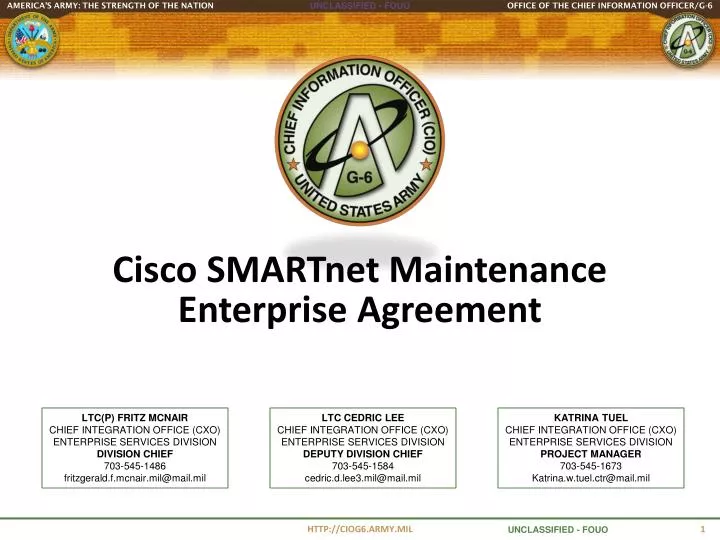 PPT - Cisco SMARTnet Maintenance Enterprise Agreement PowerPoint ...