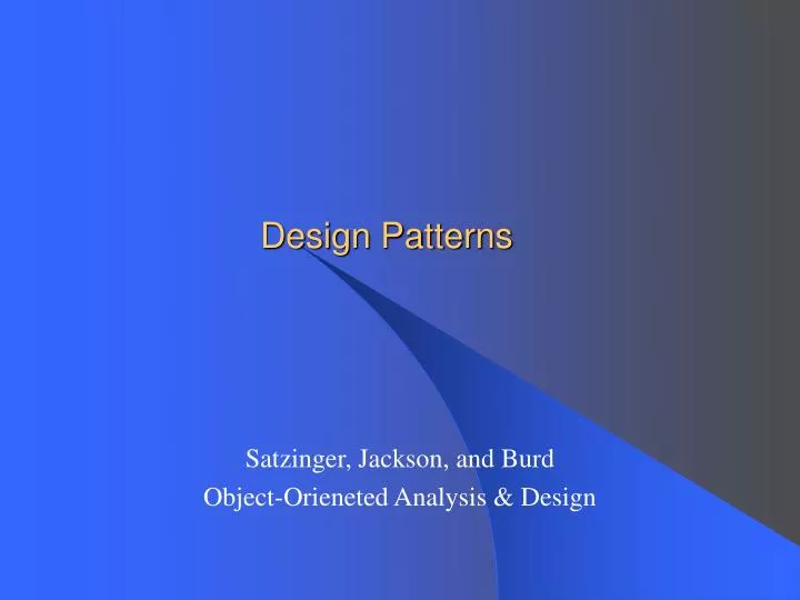 PPT - Design Patterns PowerPoint Presentation, free download - ID:6124514