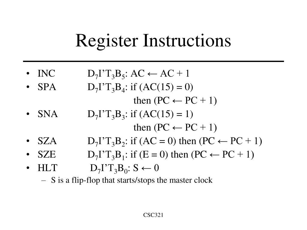 PPT - Understanding CSC321: Architecture & Memory Instructions in 16 ...