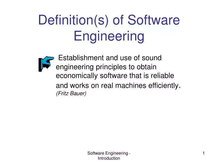 PPT - Definition(s) of Software Engineering PowerPoint Presentation ... PPT - Definition(s) of Software Engineering PowerPoint Presentation ...