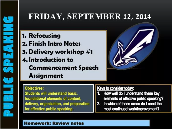 PPT - FRIDAY , SEPTEMBER 12, 2014 PowerPoint Presentation, free ...