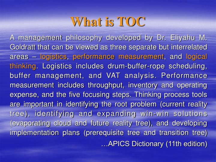 PPT - 限制理論的介紹與應用 (TOC, Theory Of Constraints) PowerPoint Presentation ...
