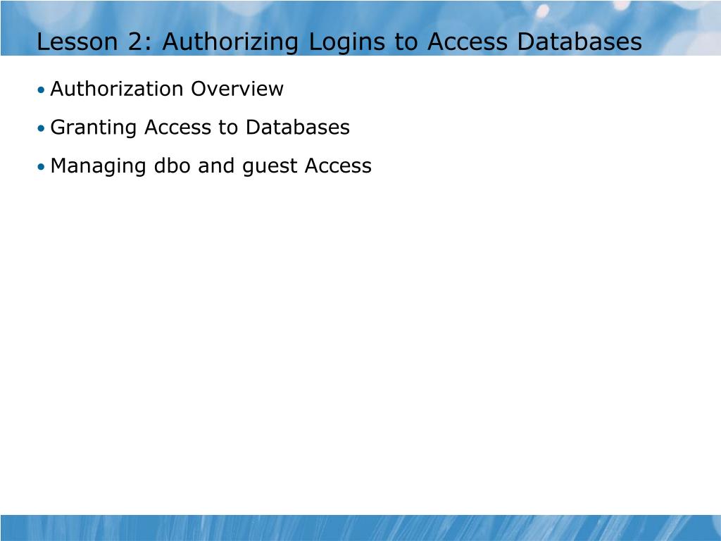 PPT - SQL Server Authentication and Authorization Overview PowerPoint ...