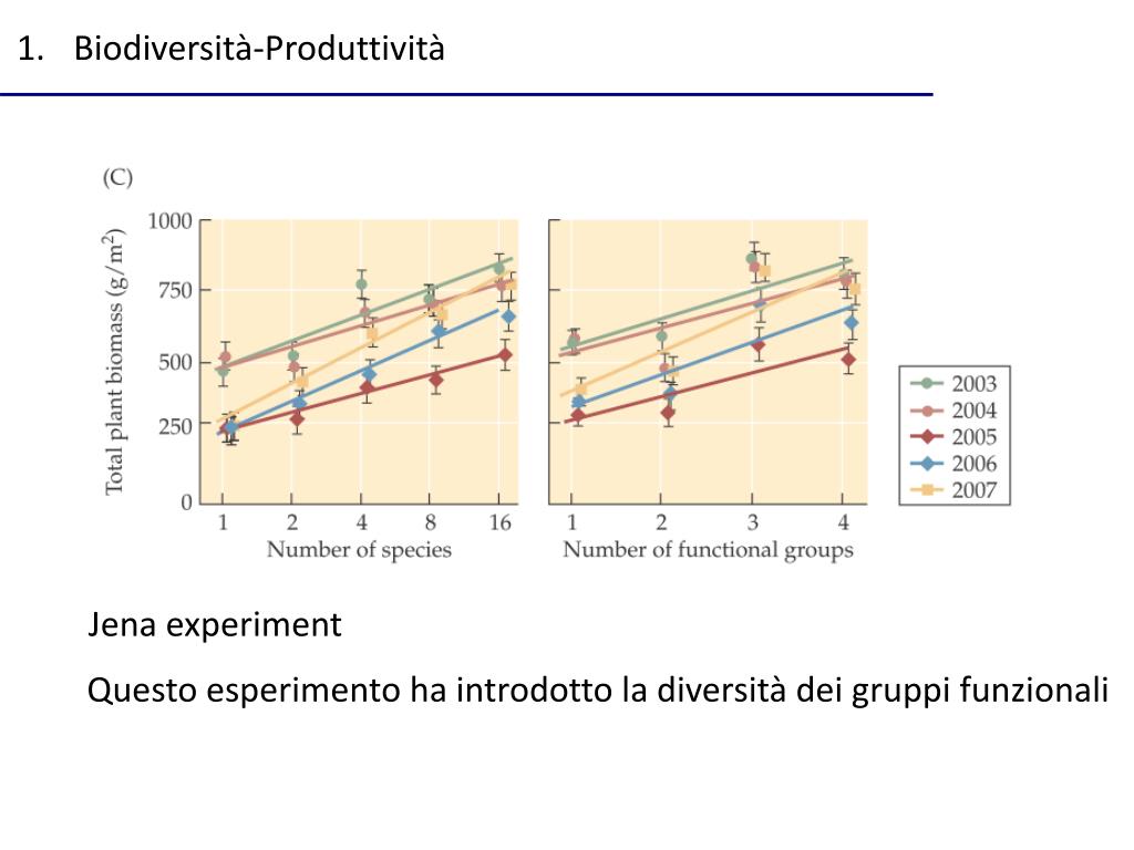 PPT - PARTE 3 Biodiversità e funzionamento degli ecosistemi terrestri ...