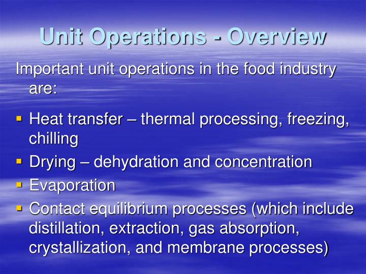 PPT - Unit Operations PowerPoint Presentation - ID:6128074