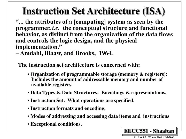 PPT - Instruction Set Architecture (ISA) PowerPoint Presentation, free ... PPT - Instruction Set Architecture (ISA) PowerPoint Presentation, free ...
