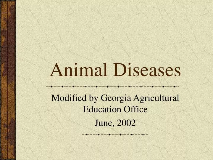 PPT - Animal Diseases PowerPoint Presentation, free download - ID:6129086