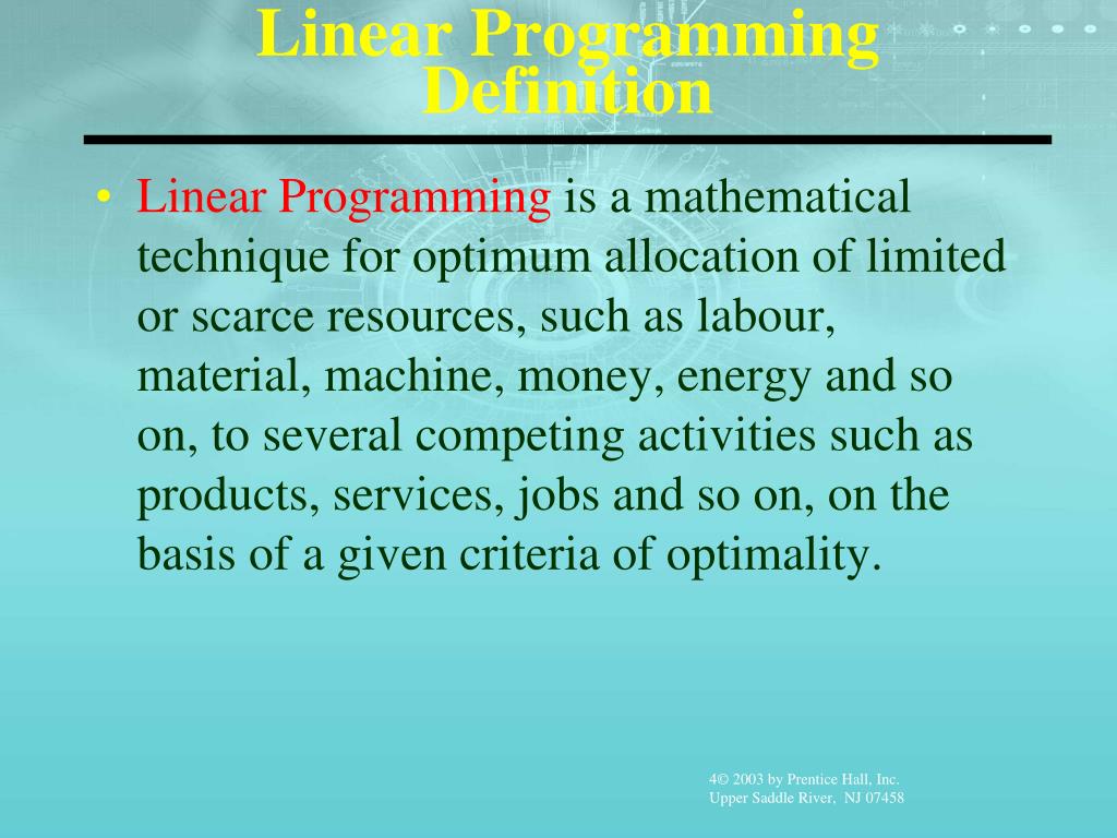 PPT Linear Programming Formulations Graphical Solution PowerPoint 