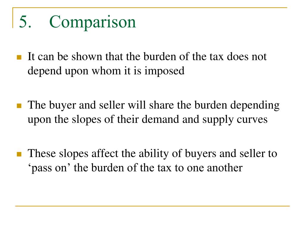 PPT - Sales and Purchase Taxes: Who Bears the Burden? PowerPoint ...
