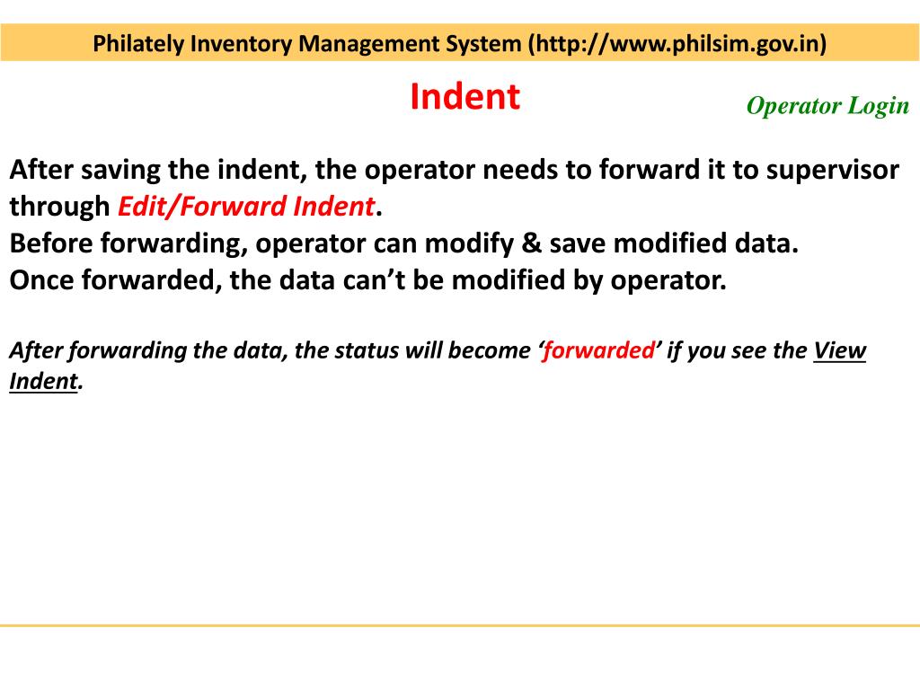 PPT - Philately Inventory Management System ( Operational since Dec ...
