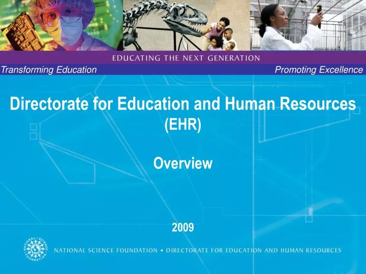 PPT - Directorate for Education and Human Resources (EHR) Overview ...