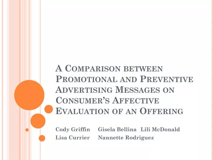 PPT - Cody Griffin Gisela Bellina Lili McDonald Lisa Currier Nannette ...