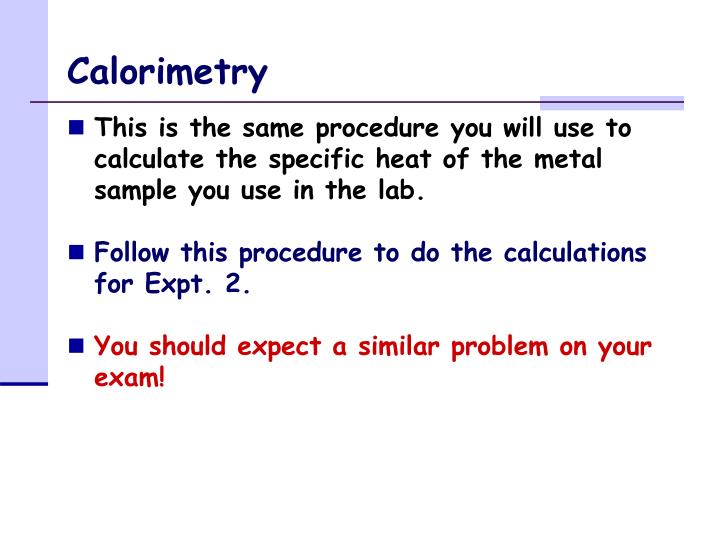 PPT - Calorimetry PowerPoint Presentation - ID:6133898
