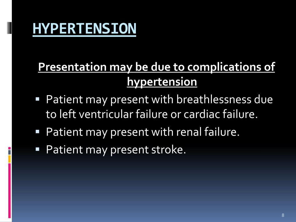 PPT - HYPERTENSION CLINICAL PRESENTATION & INVESTIGATIONS PowerPoint ...