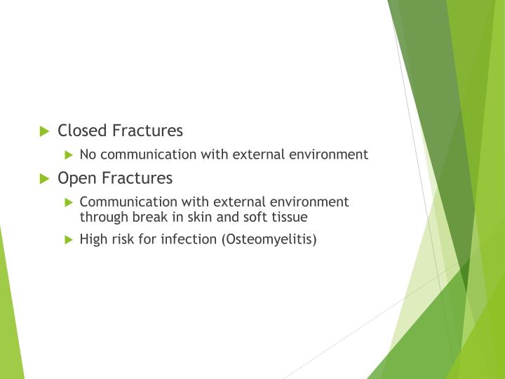 Open vs closed fracture - peryitalia