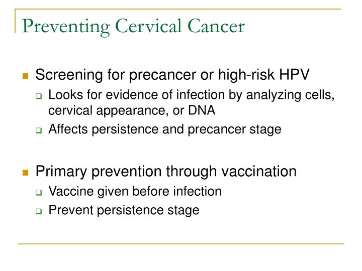 PPT - Cervical Cancer: Screening and Prevention PowerPoint Presentation ...