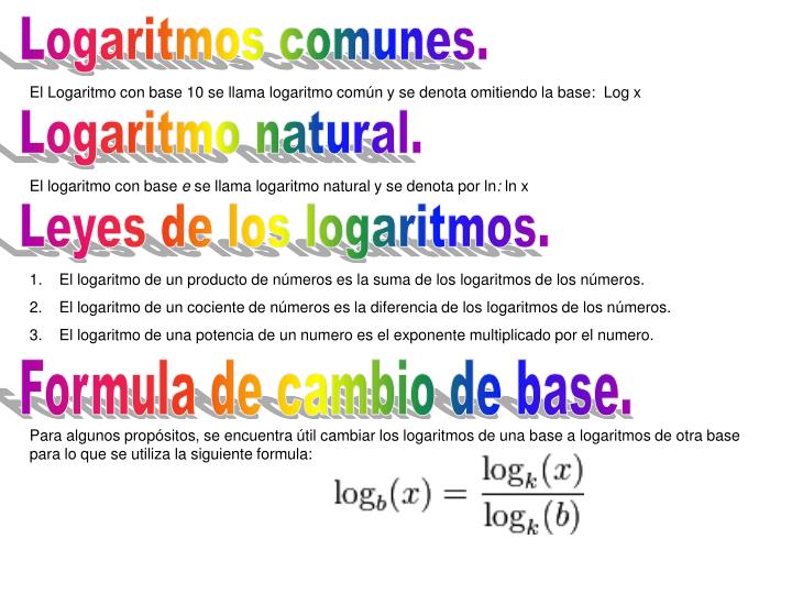 PPT - Funciones logaritmicas. PowerPoint Presentation - ID:6135825