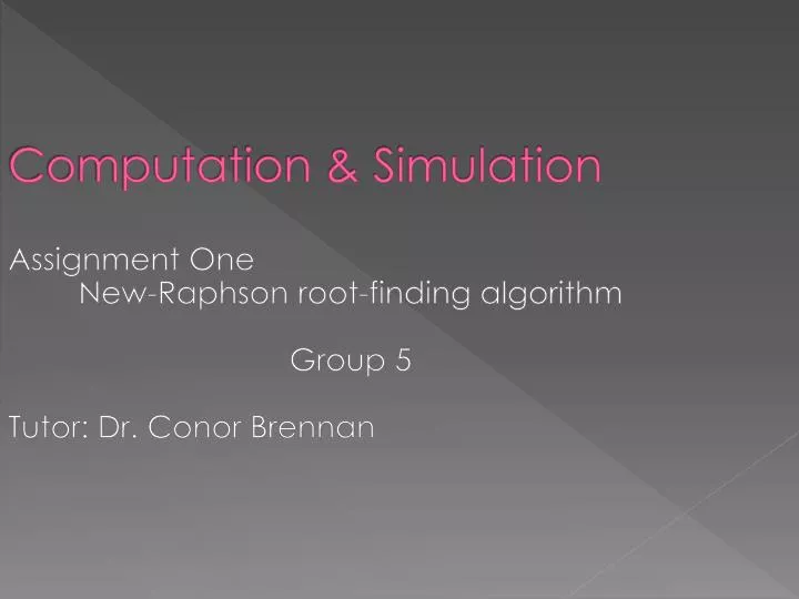 PPT - Computation & Simulation PowerPoint Presentation, free download ...