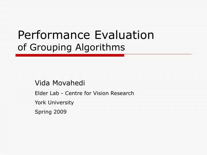 Ppt Performance Evaluation Of Grouping Algorithms Powerpoint 6567