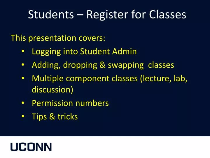 PPT - Students – Register for Classes PowerPoint Presentation, free ...