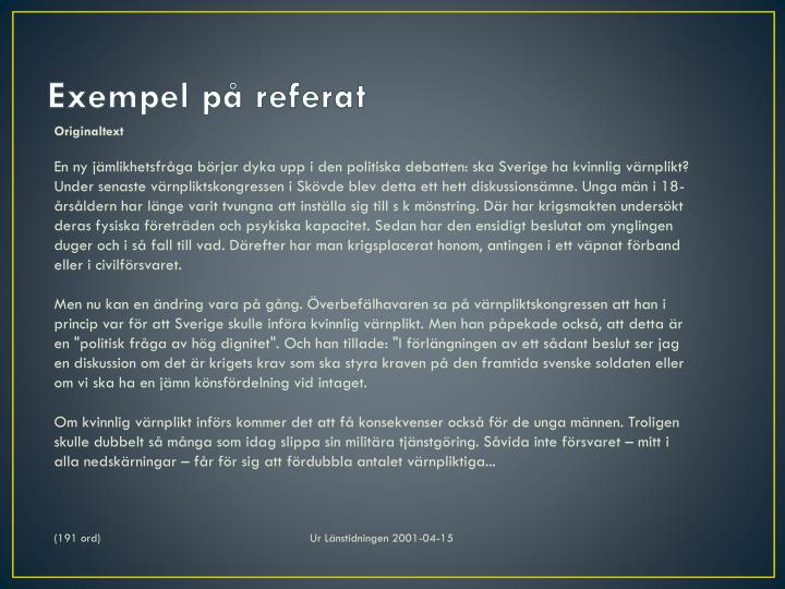 Referat Exempel