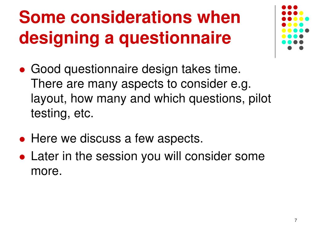 PPT - Questionnaire design PowerPoint Presentation, free download - ID ...