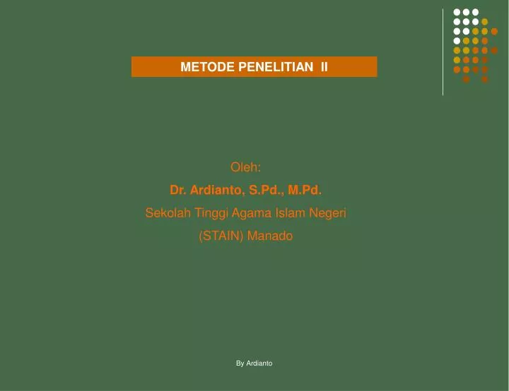PPT - METODE PENELITIAN II PowerPoint Presentation, free download - ID ...