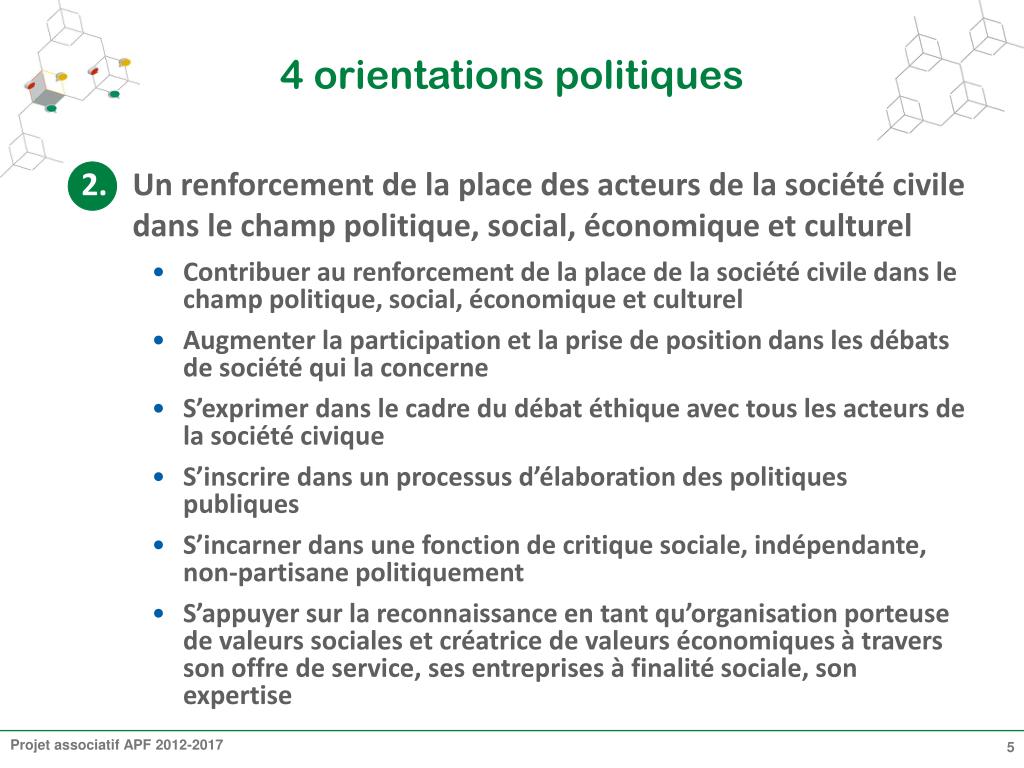 PPT - «Bouger les lignes !» : le projet politique de l’APF pour une ...