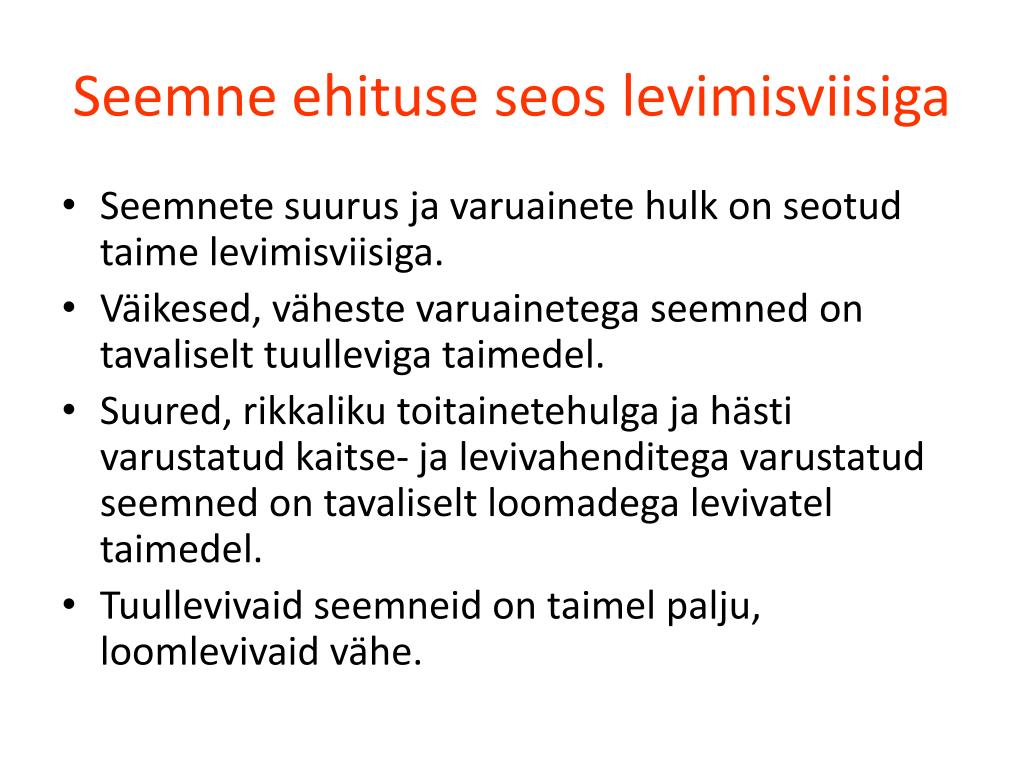 PPT - Sissejuhatus botaanikasse. Õistaimede organid. PowerPoint ...