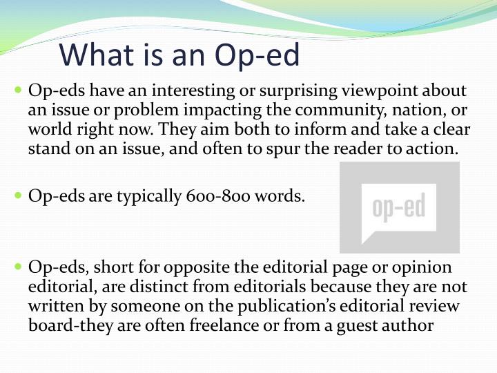 PPT - Op-ed PowerPoint Presentation - ID:6142109