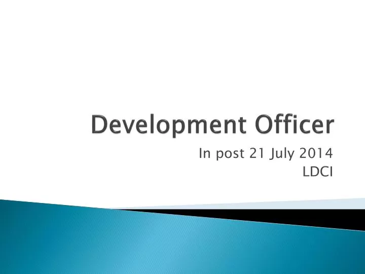 PPT - Development Officer PowerPoint Presentation, free download - ID ...