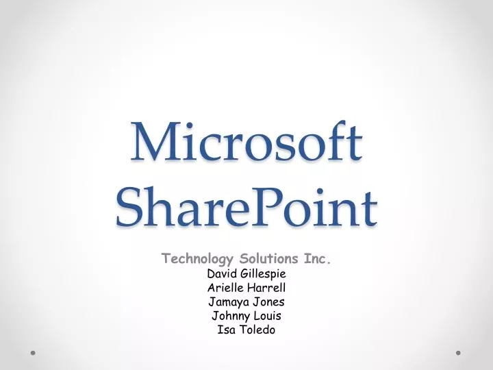 PPT - Microsoft SharePoint PowerPoint Presentation, free download - ID ...