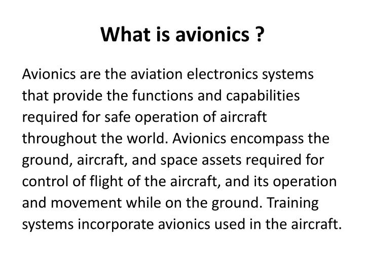 PPT - Aircraft Avionics PowerPoint Presentation - ID:6147113