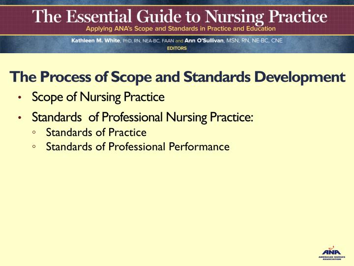PPT - Using the ANA Standards of Nursing Practice and Professional ...