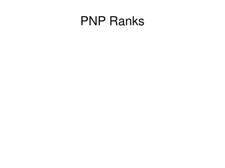 PPT - PNP Ranks PowerPoint Presentation, free download - ID:6147778