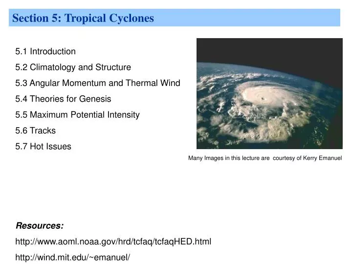 PPT - Section 5: Tropical Cyclones PowerPoint Presentation, free ...