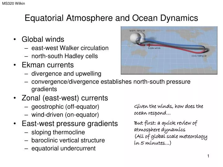 PPT - Equatorial Atmosphere and Ocean Dynamics PowerPoint Presentation ...